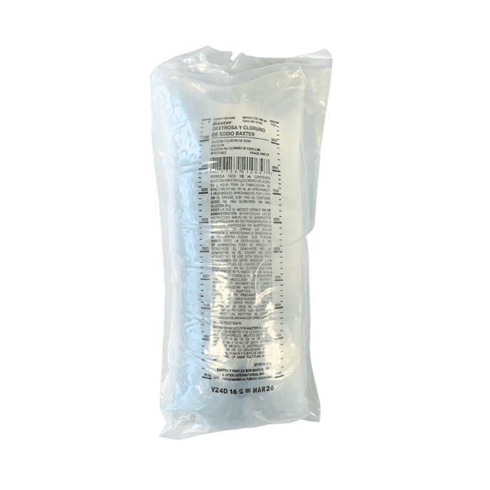 SOL DX-CS BAXTER DEXTROSA AL 5% Y CLORURO DE SODIO AL 0.9%) 1000 ML ...